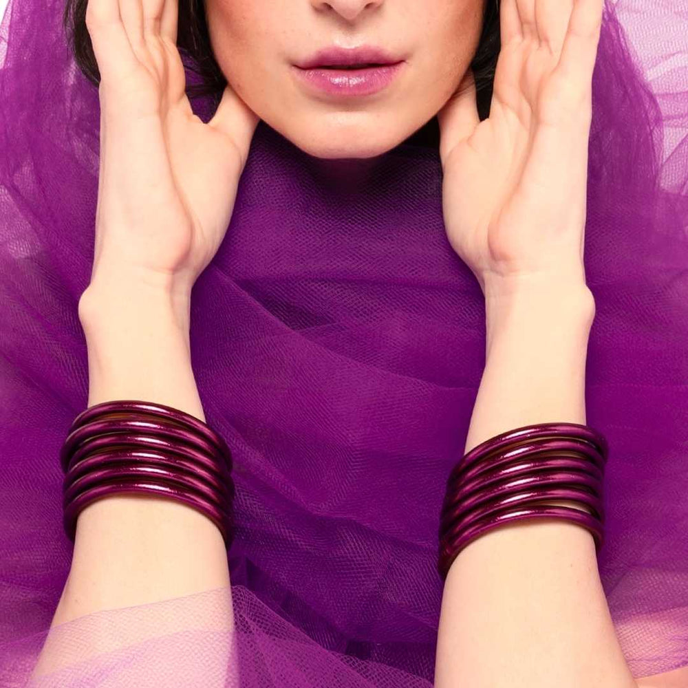 Amethyst All Weather Bangles (AWB) - Serenity Prayer | BuDhaGirl