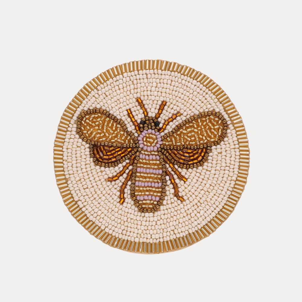 Bee Beaded Coasters | Cute Springtime Home Decor | BuDhaGirl