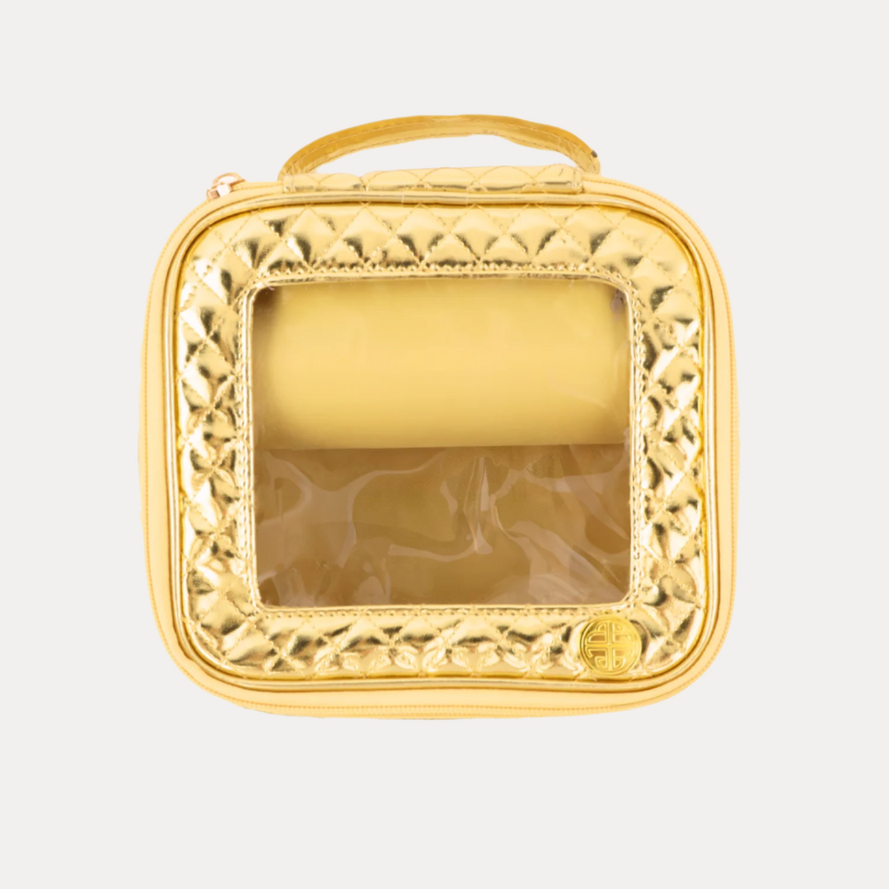 Large Gold Travel Storage Case For Bangle Bracelets & Jewelry