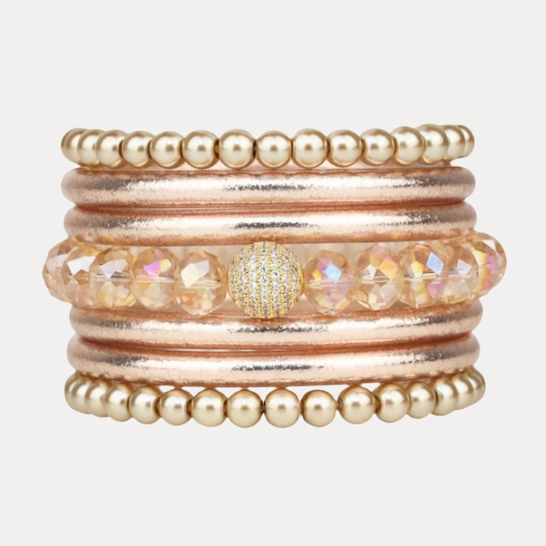 Champagne Evolution Bangle Bracelet Stack | BuDhaGirl