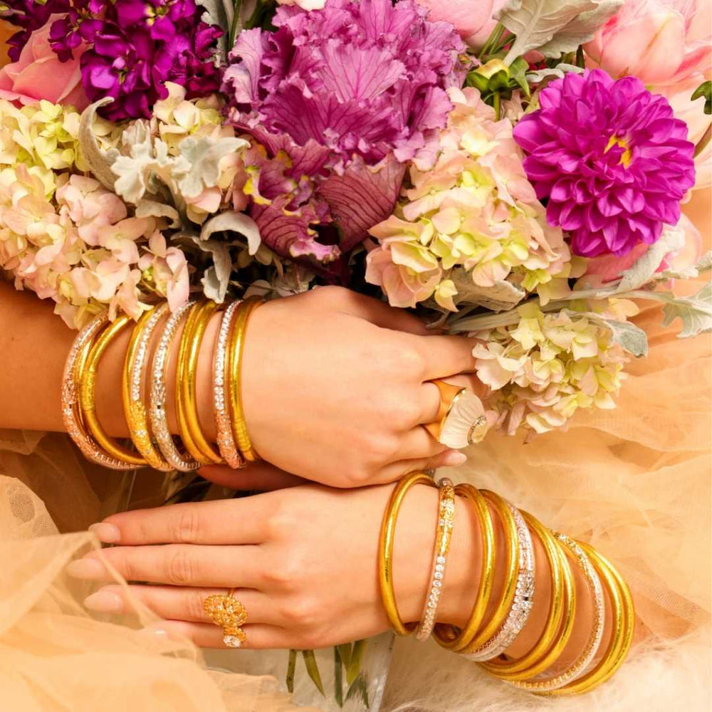 Clear Crystal Three Queens All Weather Bangles | BuDhaGirl