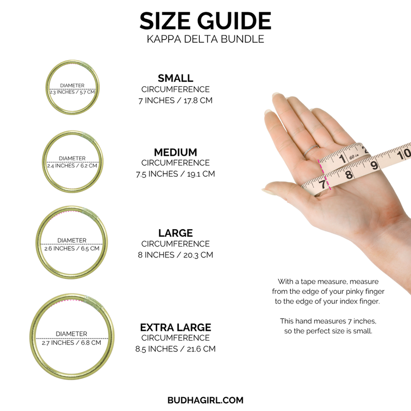 Kappa Delta Sorority Bangle Bracelet Stack | BuDhaGirl