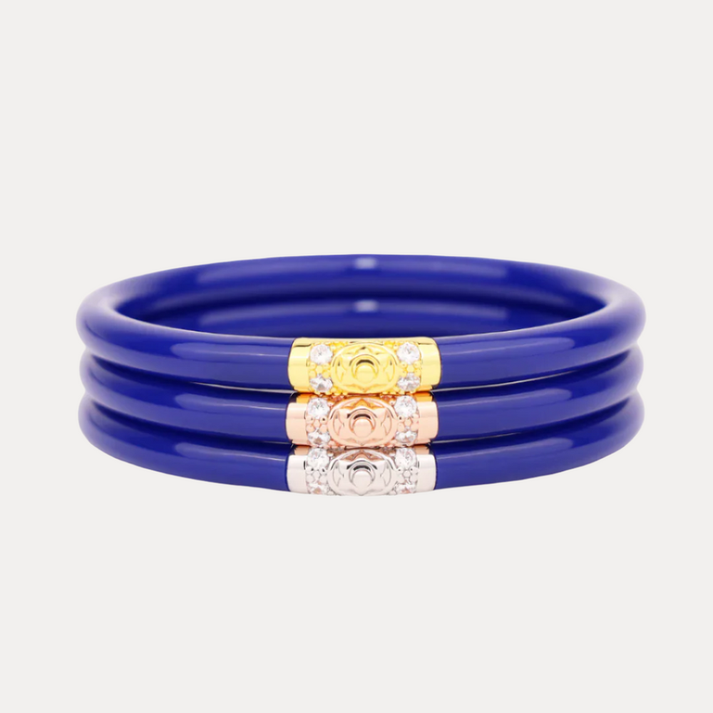 Lapis Blue Three Kings All Weather Bangle Bracelets | BuDhaGirl