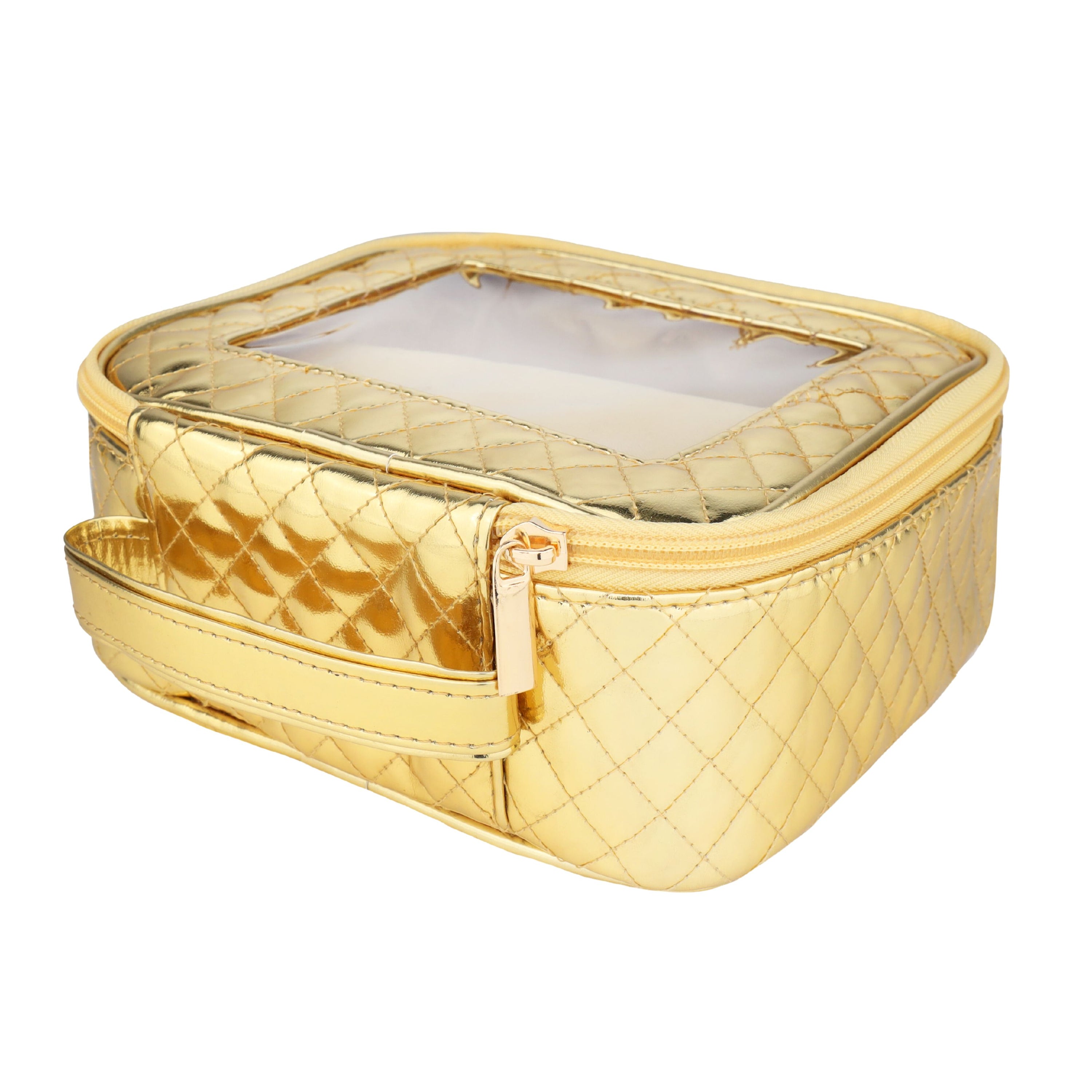 Large Gold Travel Storage Case For Bangle Bracelets & Jewelry