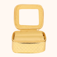 Large Gold Travel Storage Case For Bangle Bracelets & Jewelry