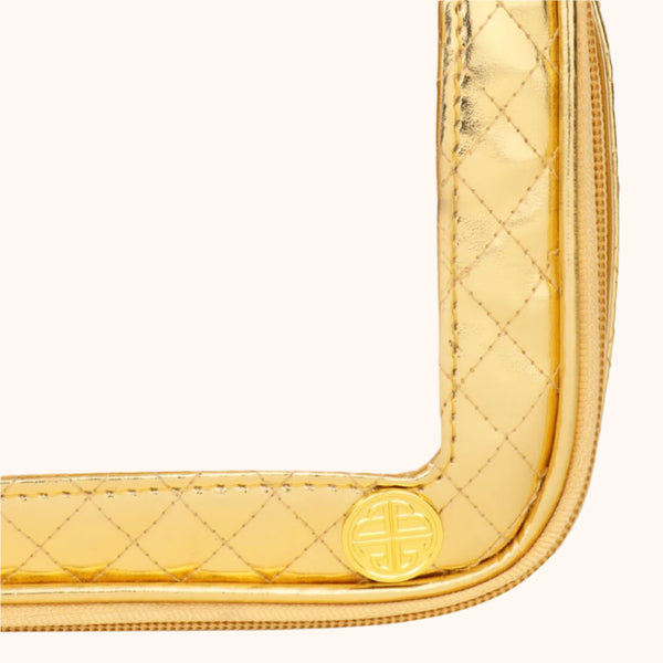 Large Gold Travel Storage Case For Bangle Bracelets & Jewelry