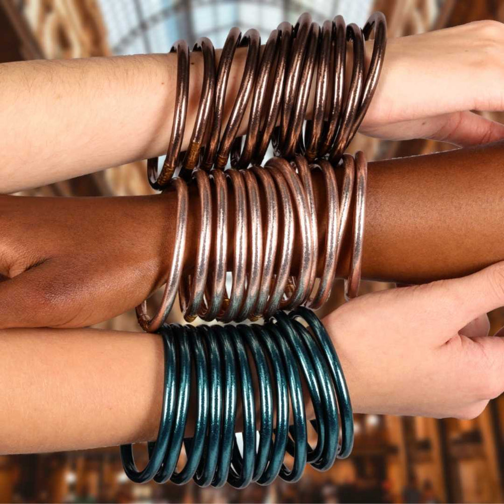 Meteorite All Weather Bangles Bracelet Set | BuDhaGirl