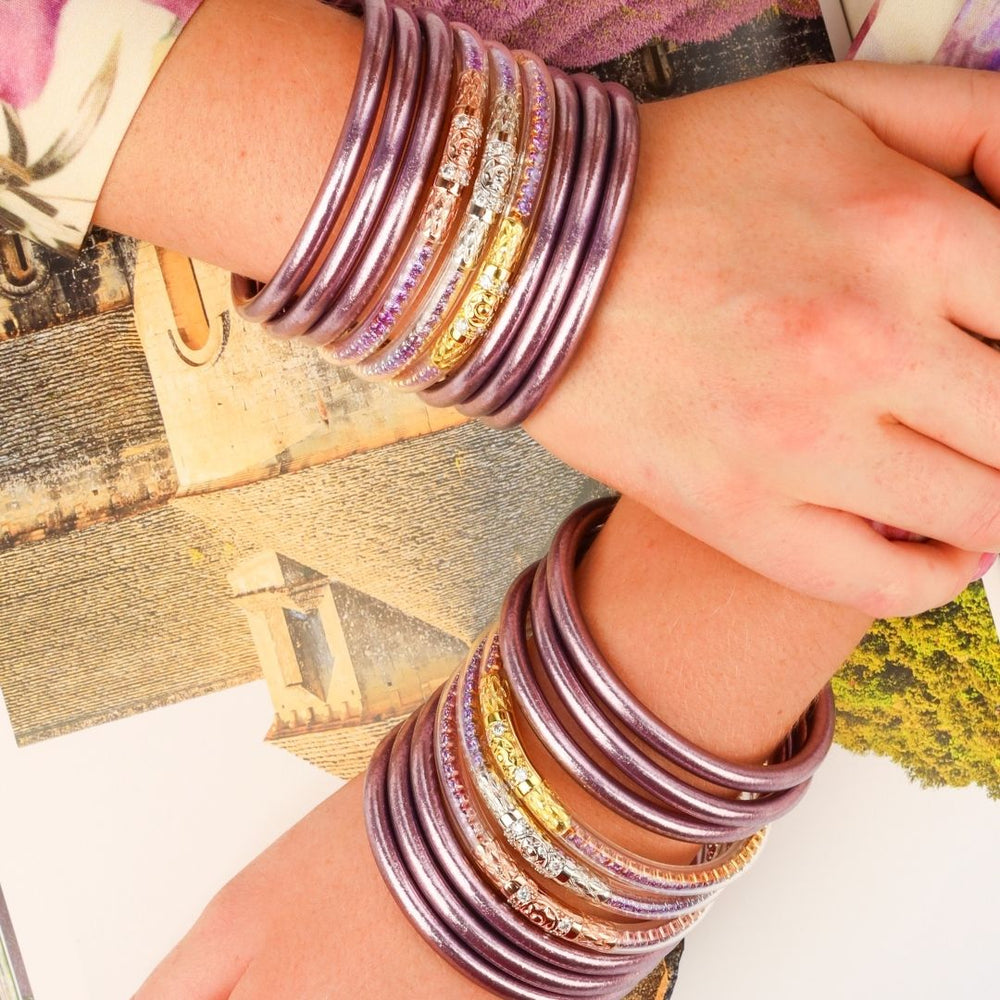 Lila Three Queens All Weather Bangles Bracelets | BuDhaGirl