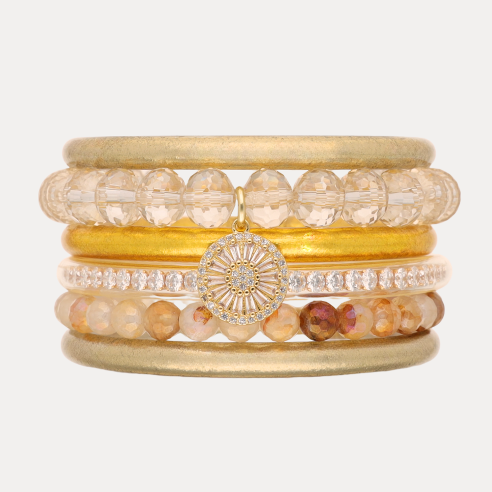 The Etoile Evolution 2026 Luxe Stack | Gold & Crystal Bangle Bracelets