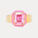 Cushion Cut Ring: Unique Crystals in Universal Size 8.5 - Pink