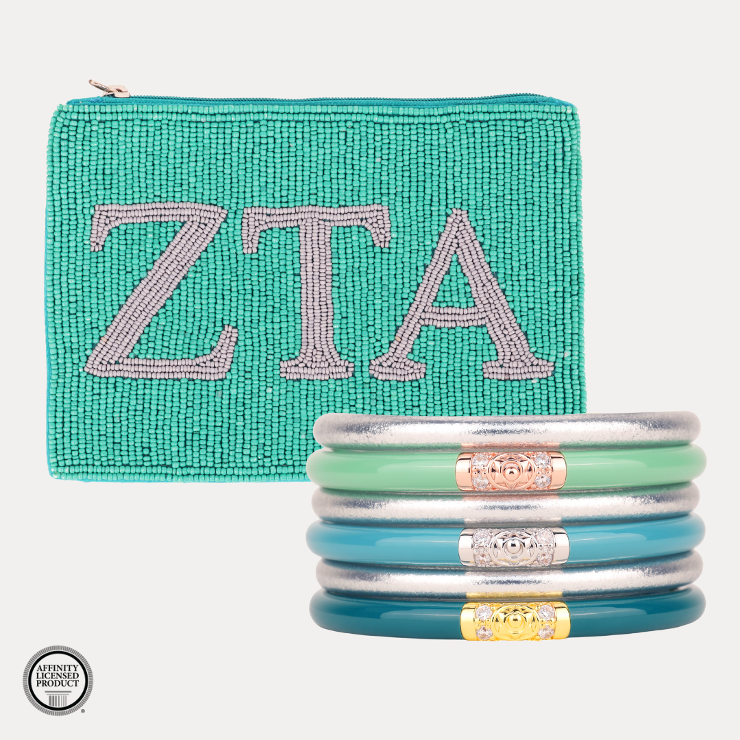 Zeta Tau Alpha Sorority Bangle Bracelet Stack | BuDhaGirl