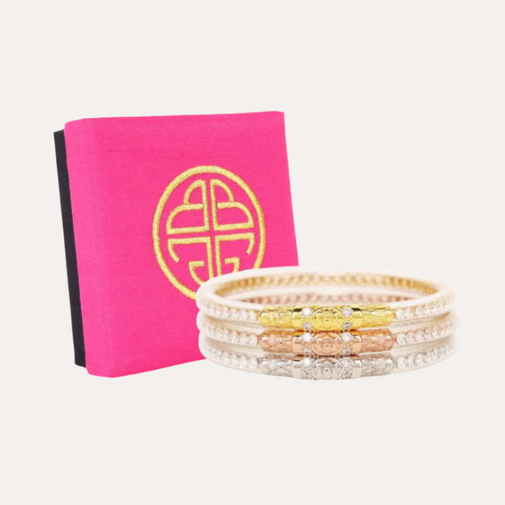 Clear Crystal Three Queens All Weather Bangles | BuDhaGirl
