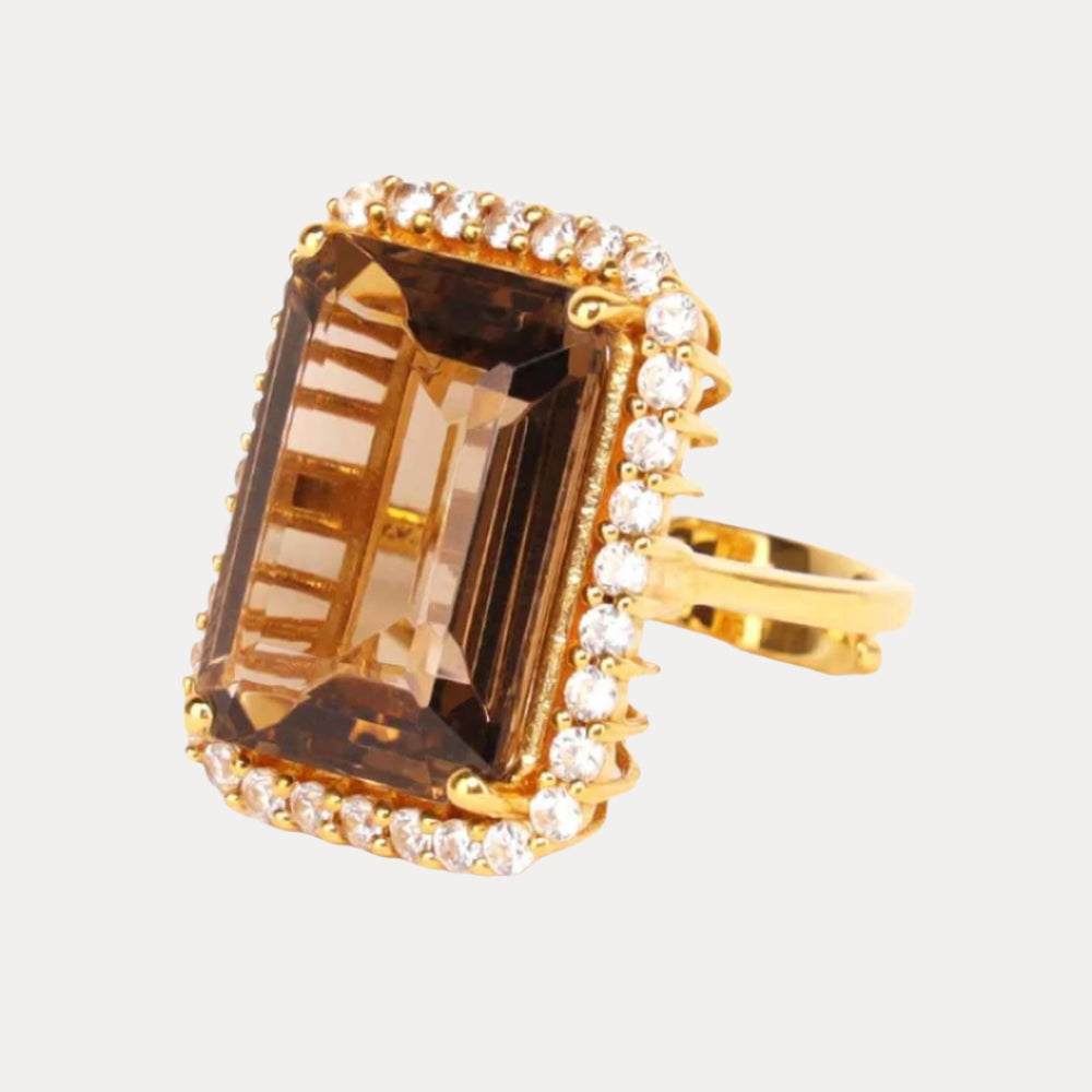 Nebula Ring - Faceted Crystal Cabochon | BuDhaGirl